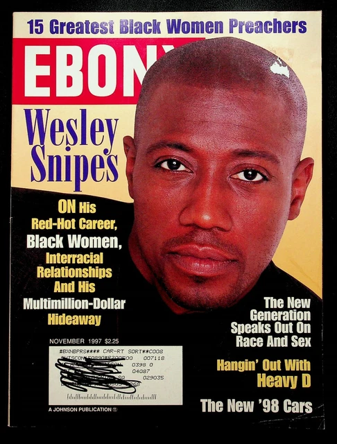 VINTAGE EBONY MAGAZINE November 1997 Wesley Snipes Black Women ...