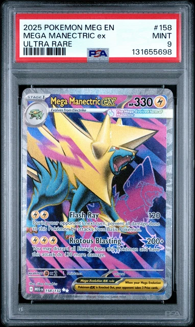 2025 POKEMON MEG En-Mega Evolution Ultra Rare #158 Mega Manectric Ex ...