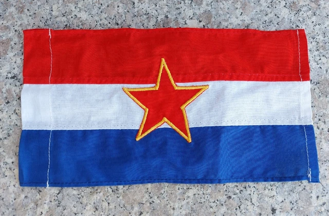 FLAG OF SR CROATIA, SFRJ YUGOSLAVIA (30 x 25 cm) vintage drapeau flagge ...