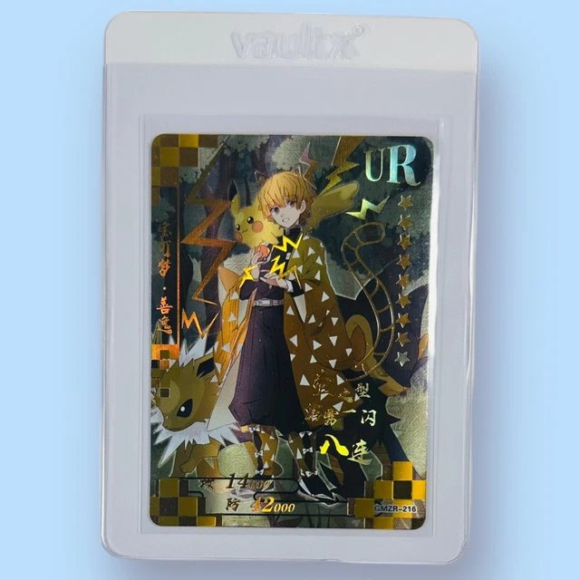 ZENITSU AND PIKACHU Jolteon Demon Slayer Pokémon Crossover UR HOLO Foil ...