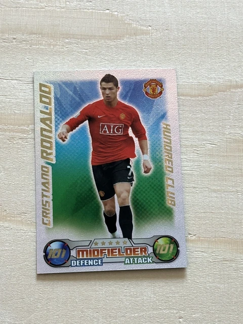 MATCH ATTAX 2008/09 08/09 Cristiano Ronaldo 100 101 Hunder Club EUR 19 ...