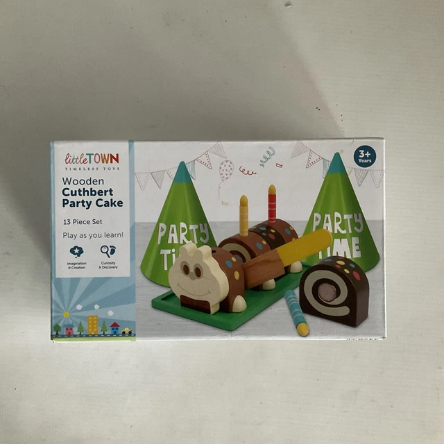 CUTHBERT THE CATERPILLAR Aldi Wooden Party Cake Brand New little town £ ...
