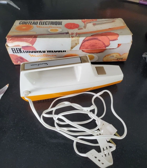 VINTAGE COUTEAU ÉLECTRIQUE marque Moulinex années 70 fonctionne EUR 35 ...