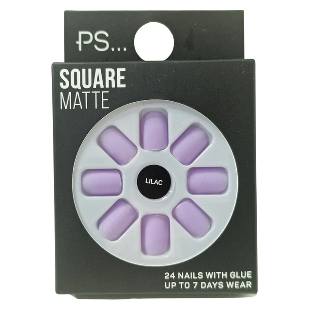 PRIMARK FALSE NAILS Gel Stick Press on Nail Art Extension French + 2g ...