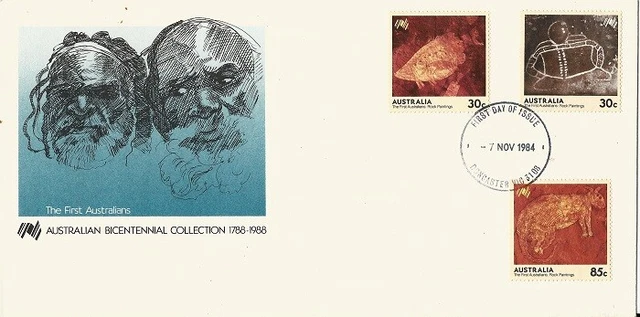 1984 BICENTENNIAL - First Australians Rock Art FDC - FDI Doncaster Vic ...