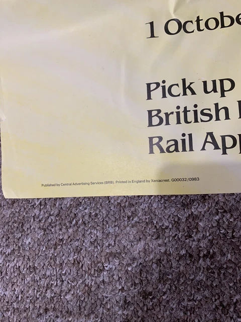 RARE ORIGINAL BRITISH Rail Poster 80s 150/100cm Great Little Escape ...