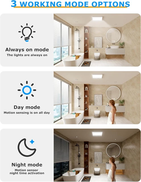 RECHARGEABLE MOTION SENSOR Ceiling Lights Indoor, 9 500LM Battery ...