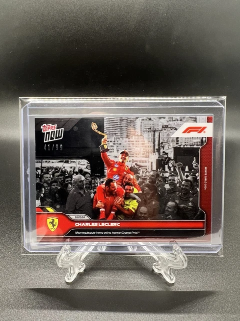 2024 TOPPS NOW F1 #19 CHARLES LECLERC FERRARI VINCE MONACO #/99 Nero ...