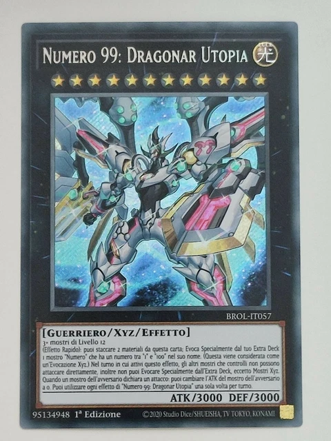 YU-GI-OH! NUMERO 99 Dragonar Utopia Rara Segreta - Italiano EUR 6,90 ...