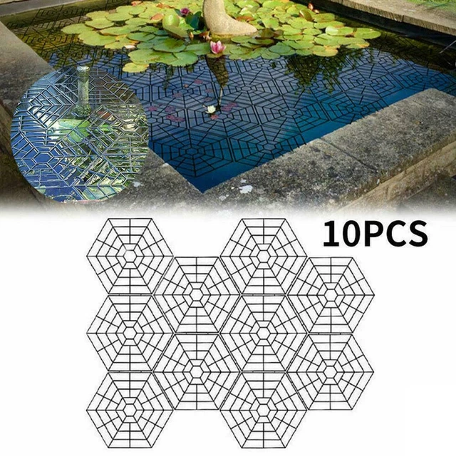 10X POND FISH Guard Protector Plastic Floating Net Protective Cover $16 ...