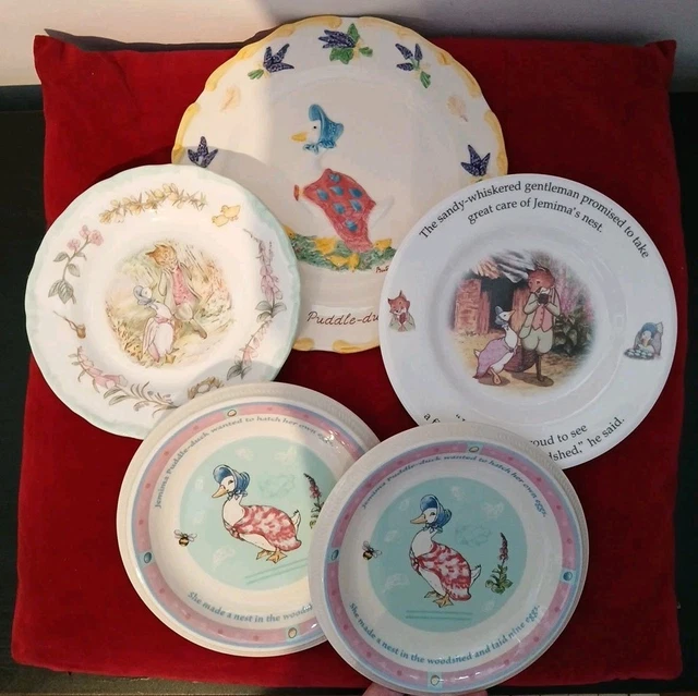 BEATRIX POTTER JEMIMA Puddle-Duck Five Commemorative Plates [AUG] £30. ...