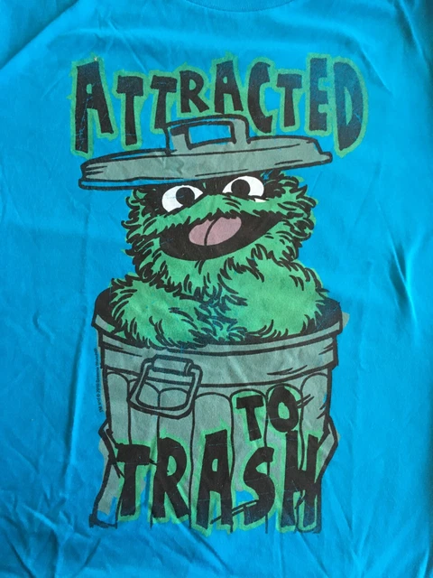 SESAME STREET Oscar the Grouch Women's Junior T-Shirt -NEW Available in ...