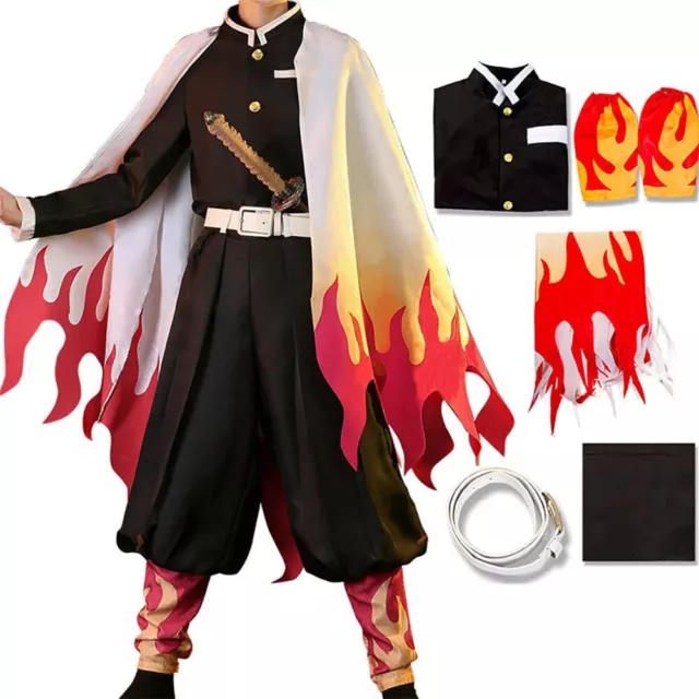 RENGOKU KYOUJUROU DEMON Slayer Kimono Costume Kids Fancy Dress for ...