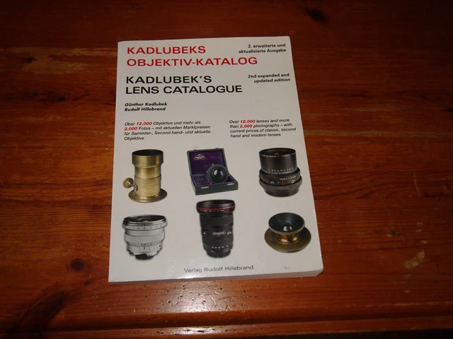 KADLUBEKS LENS CATALOGUE 2nd Edition very good $99.00 - PicClick AU