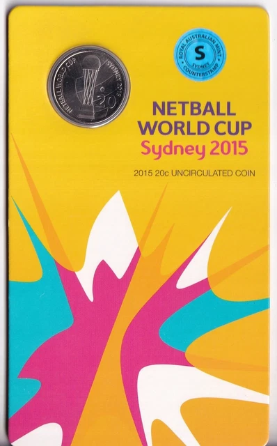 AUSTRALIAN: 2015 20 Cent Netball World Cup S Sydney Counterstamp Coin ...