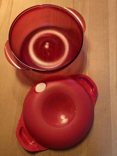 TUPPERWARE MICRO FIX Mikro-Fix Mikrowellen Behälter, 1,5 Liter in Rot ...