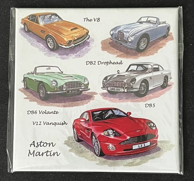 ASTON MARTIN FRIDGE Magnet V12 Vanquish, Db6 Volante Db2 Db5 7.5Cm ...