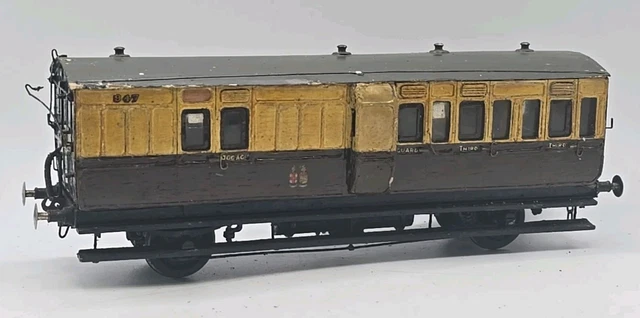 GWR CHOC CREAM 947 Third 4 Wheel Early Kit Built O Gauge Wooden Coach ...