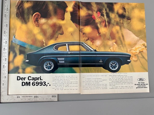 FORD CAPRI OLDTIMER Sport Coupe Original 1969 Vintage Werbung Reklame ...