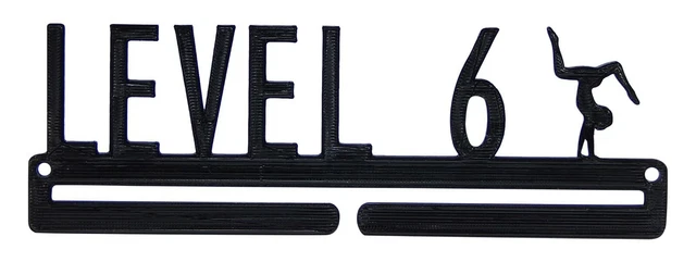 LEVEL 6 GYMNASTICS Gymnasts Medal Sports Display Hanger Holder Rack for ...