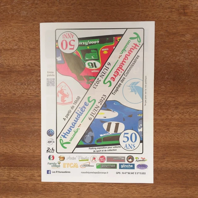 FLYER 15X21 RUAUDIN Hunaudières 50 ANS 24h du Mans 2023 EUR 4,50 ...