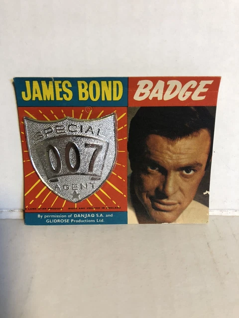 ORIGINAL LONE STAR James Bond Badge On Original Card , Near Mint £150. ...