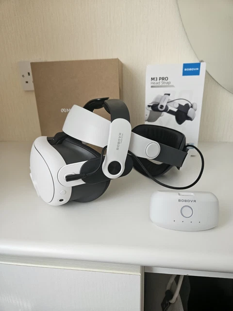 META QUEST 3 With BOBO VR M3 Pro head Strap + Battery Pack. £192.00 ...