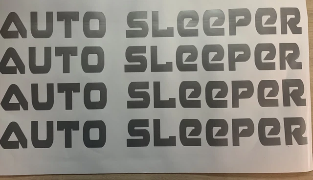 AUTO SLEEPER GRAPHIC Sticker Self Build Motorhome Van Gloss Grey ...