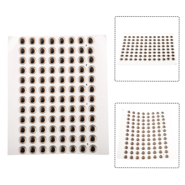 FOR FLY TYING-STICKERS 6mm/8mm/10mm/12mm 3D Holographic Fishing Lure ...