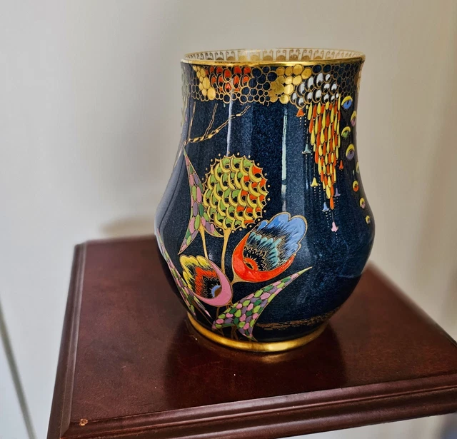 CARLTON WARE BULBOUS Devils Copse Pattern Vase £46.00 - PicClick UK