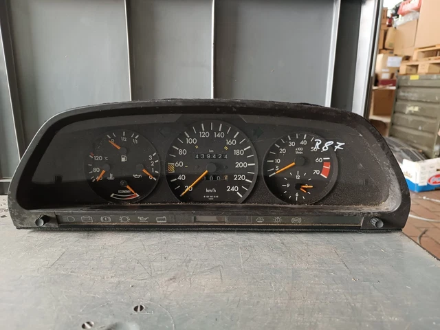 MERCEDES-BENZ W126 V8 Instrument Cluster Cockpit Speedometer 1265422260 ...