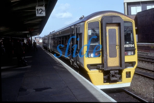 BRITISH RAIL DIESEL Multiple Unit Dmu 158754 1992 Leeds Original Slide ...