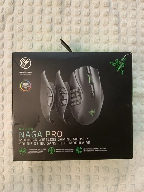 RAZER NAGA PRO Wireless Gaming Mouse: Interchangeable Side Plate w/ 2 ...