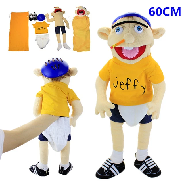 60CM JEFFY HAT Hand Puppet Jeffy Plush Cosplay Toy Game Stuffed Doll ...