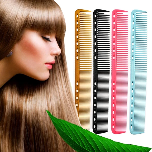 PRO HAIR CUTTING Comb Carbon Fibre Anti-Static Stylish Salon Barber 11 ...