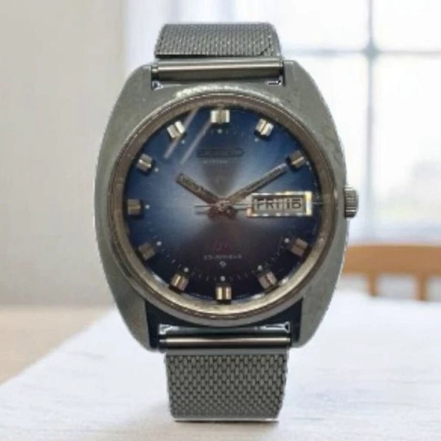 VINTAGE 1974 SEIKO LORD MATIC Green Dial Cut Glass 5606-7231 LM ...