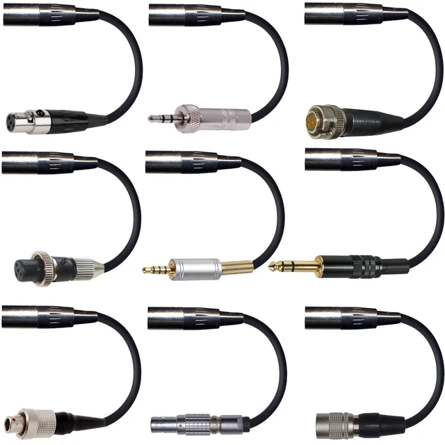 3 PIN MICROPHONE Adapter Mini XLR TA3M For All Wireless Body Pack ...