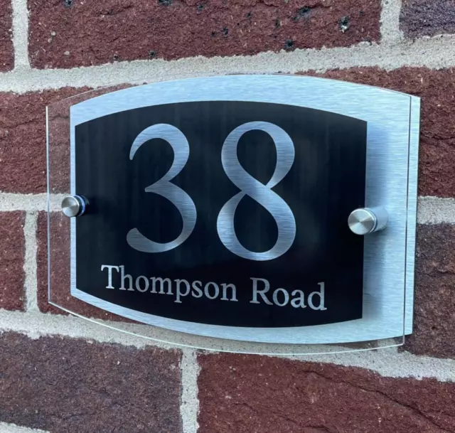 HOUSE NUMBER PLAQUES Personalised Door Numbers Door Signs Custom Number ...