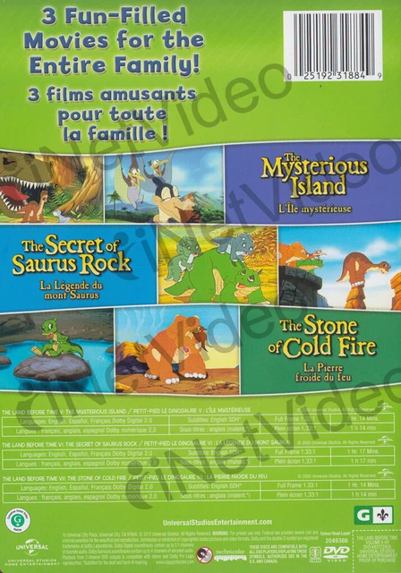 THE LAND BEFORE Time : V-Vii [3 Movie Family Fun Pack] (Bilingual) (Dvd ...
