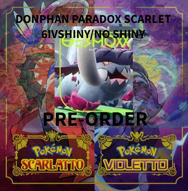 GREAT TUSK IRON Treads Paradox Shiny Pokemon Scarlet Scarlet Purple ...