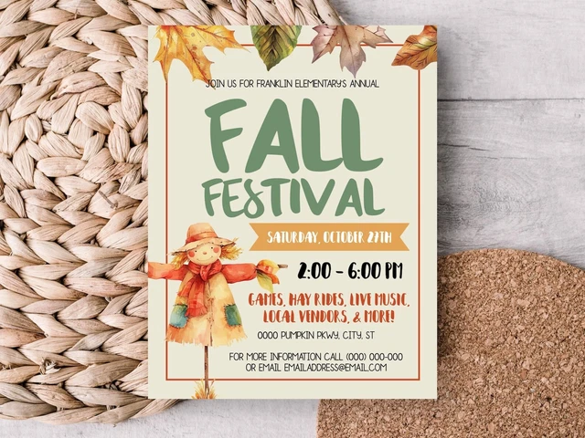 EDITABLE FALL FESTIVAL Flyer Template Harvest Festival Invite £15.70 ...