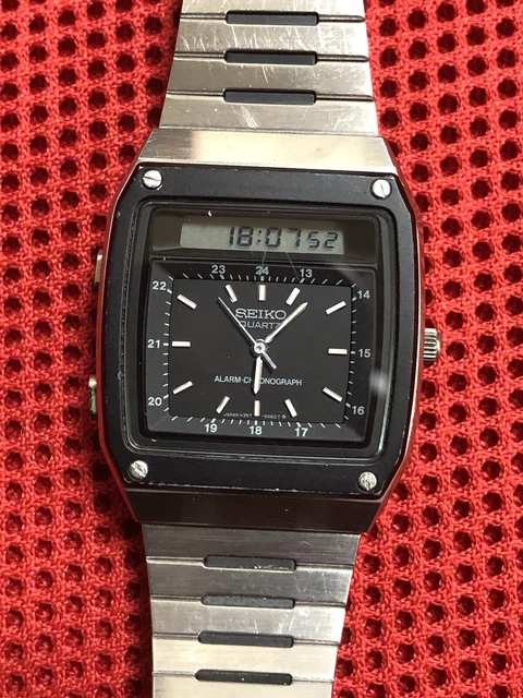 VERY RARE VINTAGE Seiko H357-5040 LCD Digital Watch - 1980's James Bond ...