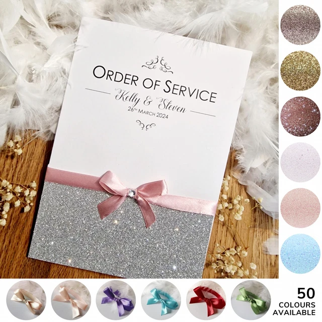 PERSONALISED WEDDING ORDER of Service Covers Ceremony Booklets inc ...