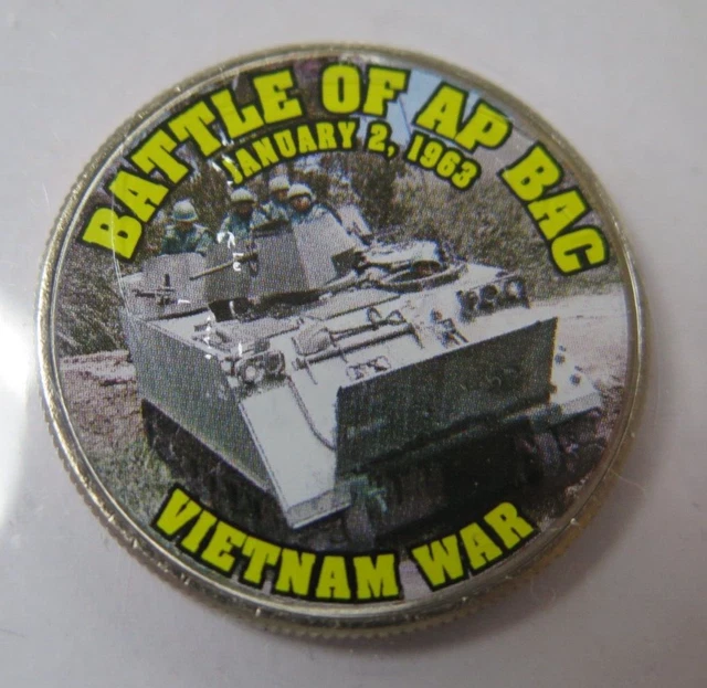 BATTLE OF AP BAC Vietnam War Jan 1963 - Colorized Kennedy Half Dollar ...