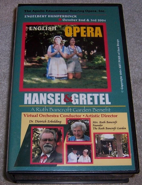 HANSEL & GRETEL VHS vidéo Apollo tournée éducative opéra Ruth Bancroft ...