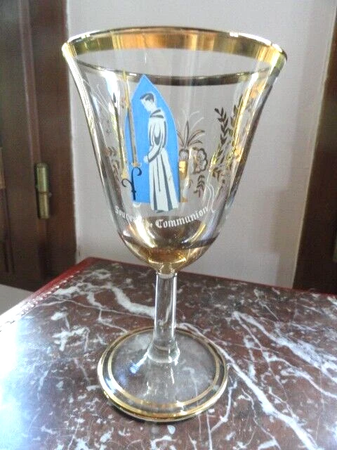 SOUVENIR DE COMMUNION, avec communiant, dorure, religieux, Verre ancien EUR 12,00 - PicClick FR