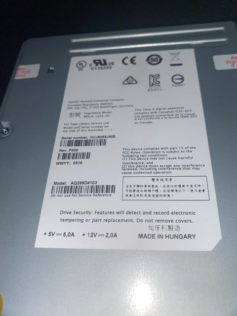 HP MSL ULTRIUM SAS LTO-6 Tape Drive for MSL2024/4048. (Wellness Tested ...