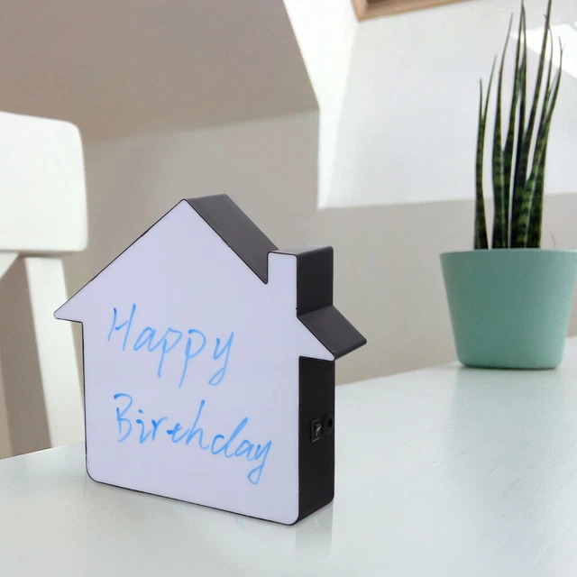 BACKLIT TABLETOP WRITING Board for Kids Handwritten Message Light Box ...