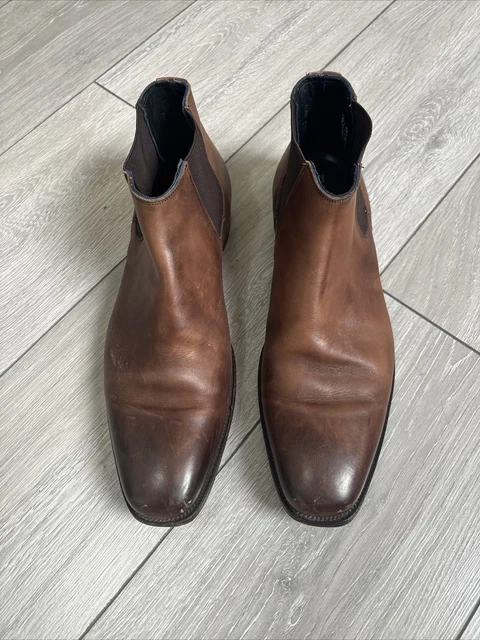 TIM LITTLE LONDON England Mens Brown Leather Chelsea Boots UK 10F £35. ...