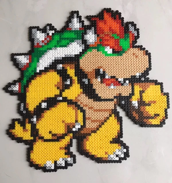 PIXEL ART / Perles A Repasser Bowser De Super Mario EUR 20,00 - PicClick IT